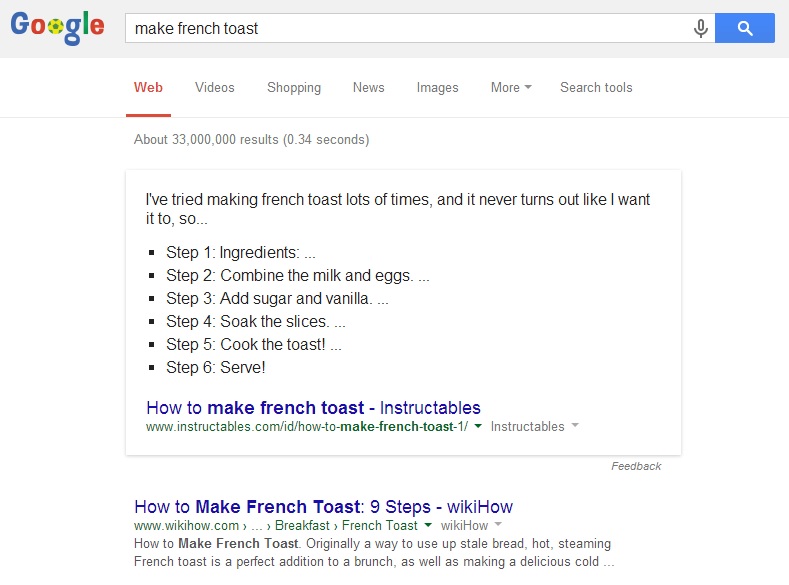 Semantics in action: Step-by-step info cards appearing in SERPs | Brafton
